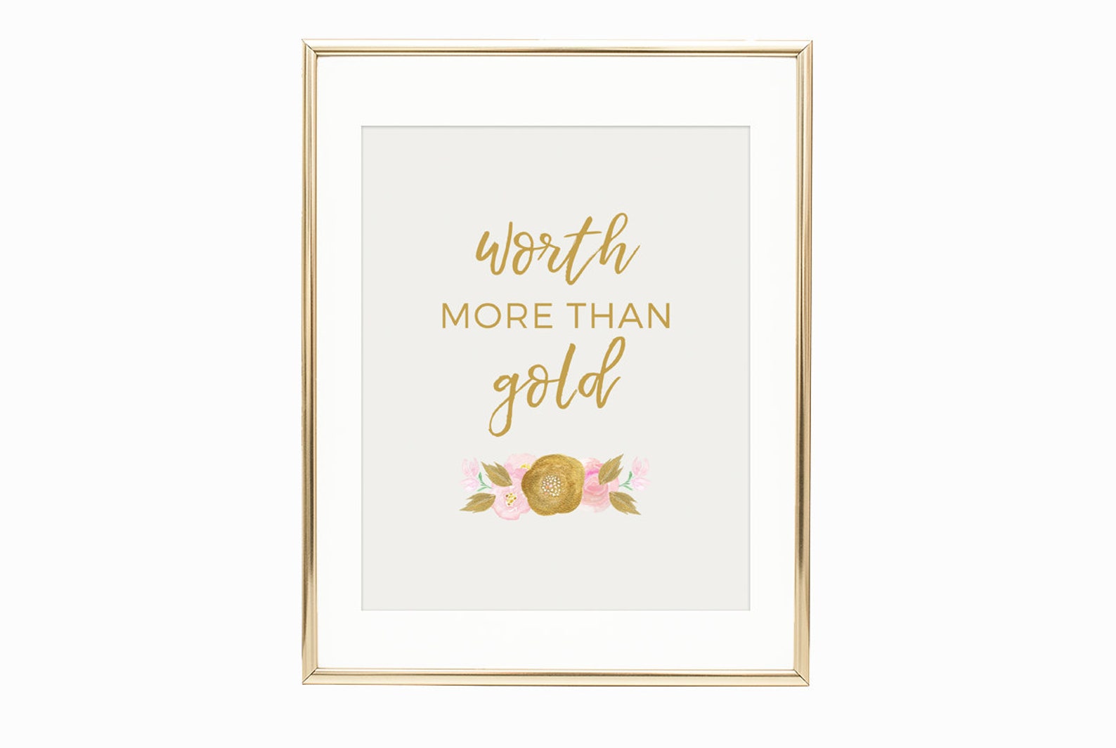 Worth More Than Gold 8x10 Christian Printable Wall Art Instant Download ...