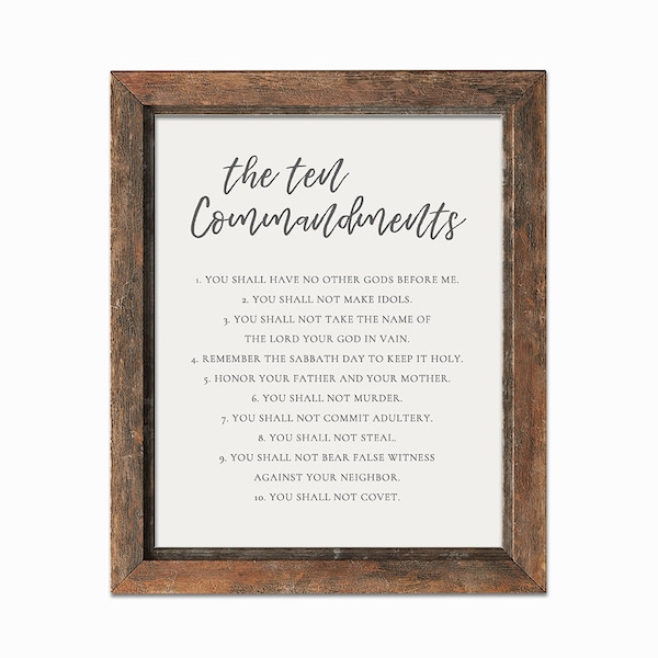 Ten Commandments Calligraphy - Etsy
