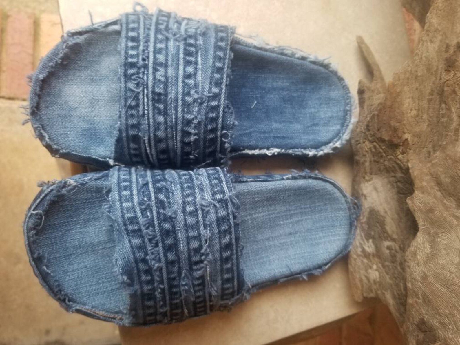 Denim Jean Slides Unisex Slides Size 2 - Etsy