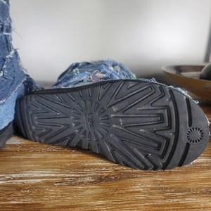 Custom Denim Patchwork Boots – Size 7 (ready to Ship!) - Etsy