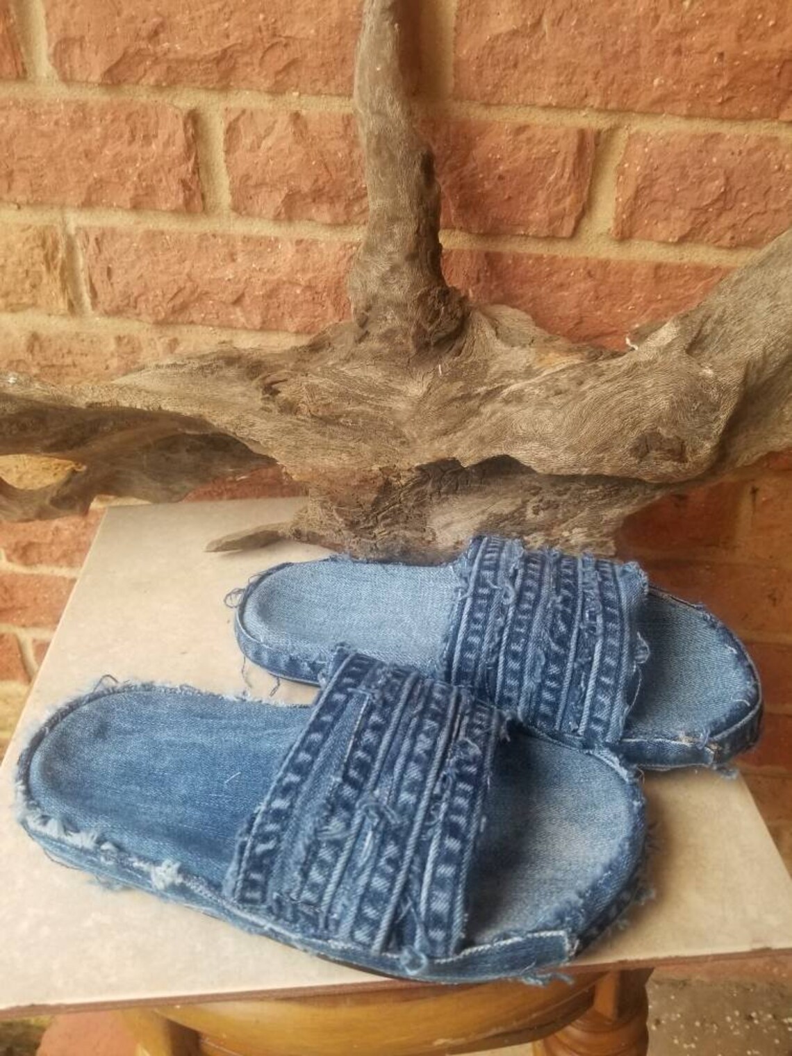 Denim Jean Slides Unisex Slides Size 2 - Etsy