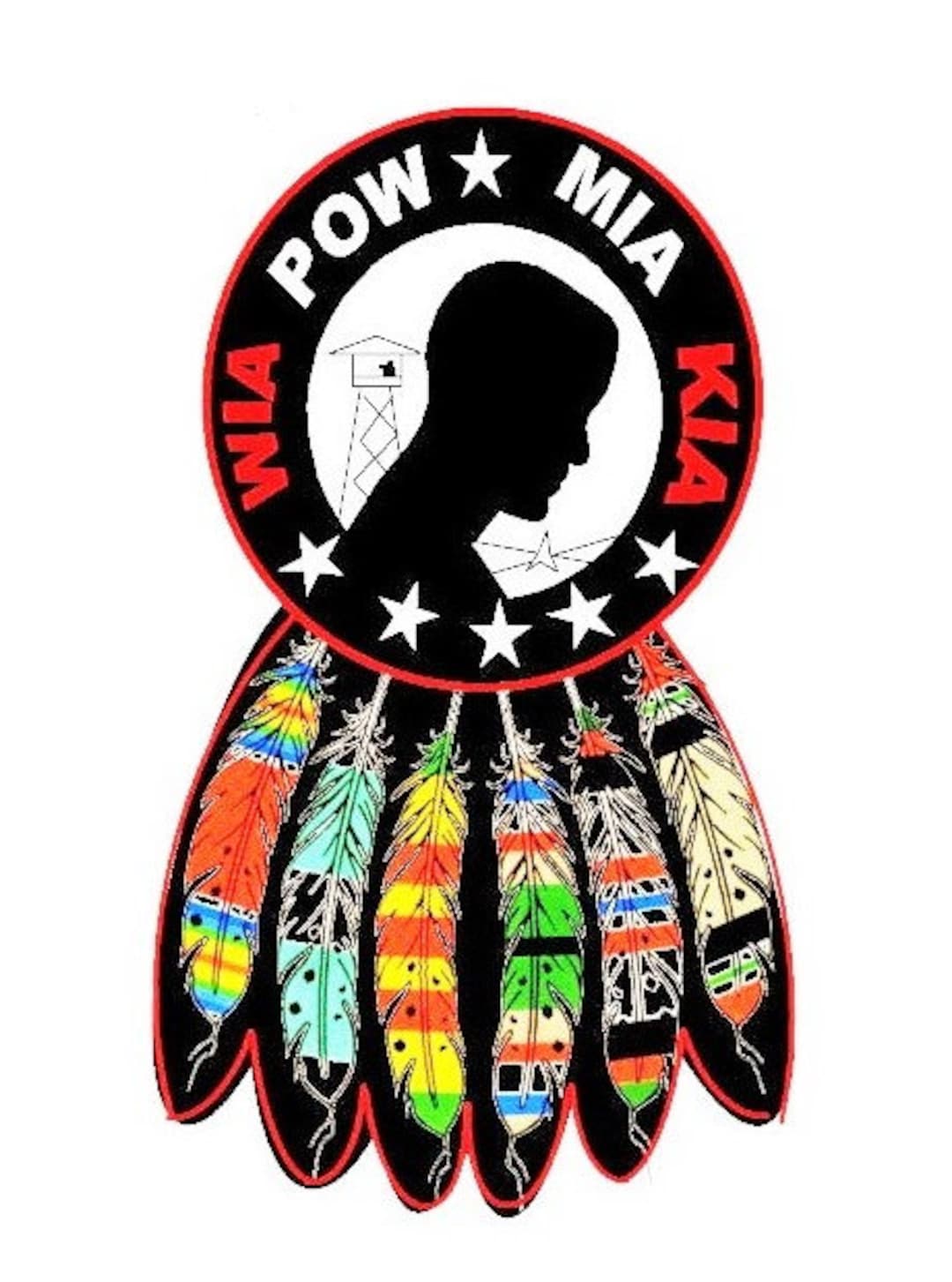 POW MIA All Wars Feathers Patch - Etsy