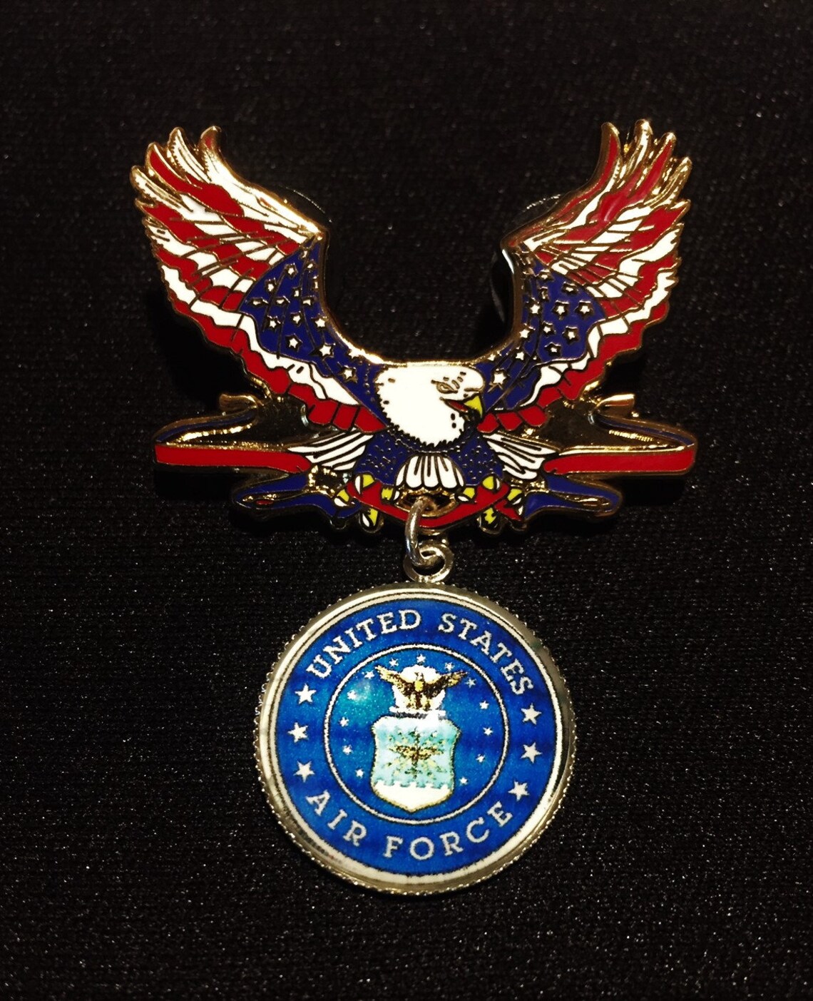 US Air Force Logo Patriotic Eagle Pin - Etsy Australia