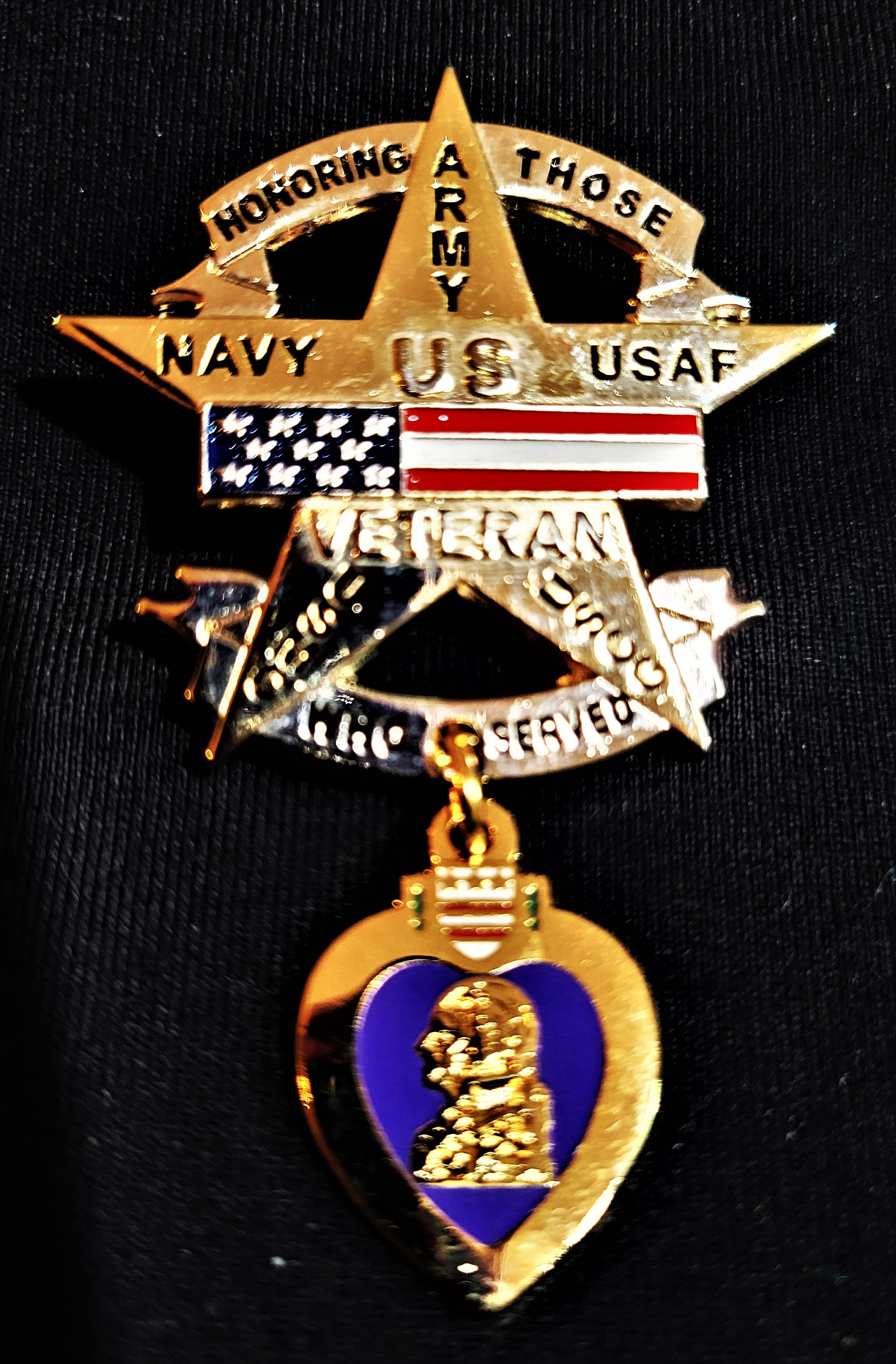 Vietnam Veteran All Veteran US Veteran Combat Wounded Pin - Etsy