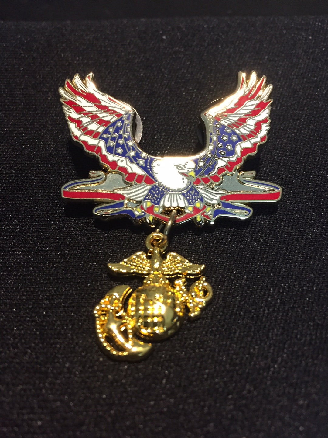 US Marine Patriotic Eagle Pin - Etsy