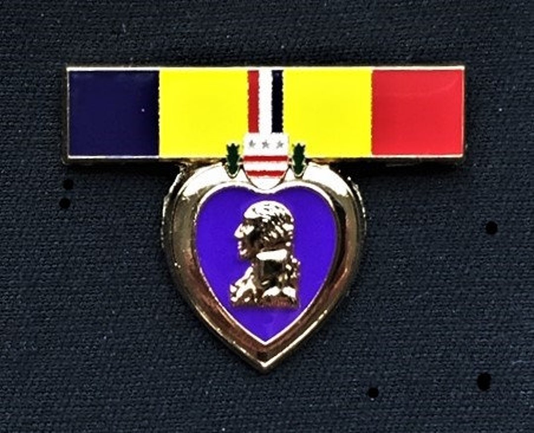 Combat Action Ribbon Purple Heart US Marines, US Navy, US Cast Guard ...