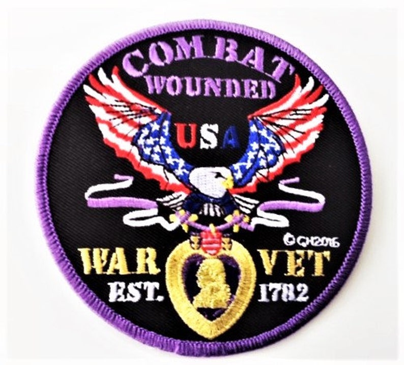 Purple Heart Combat Wounded Patch - Etsy