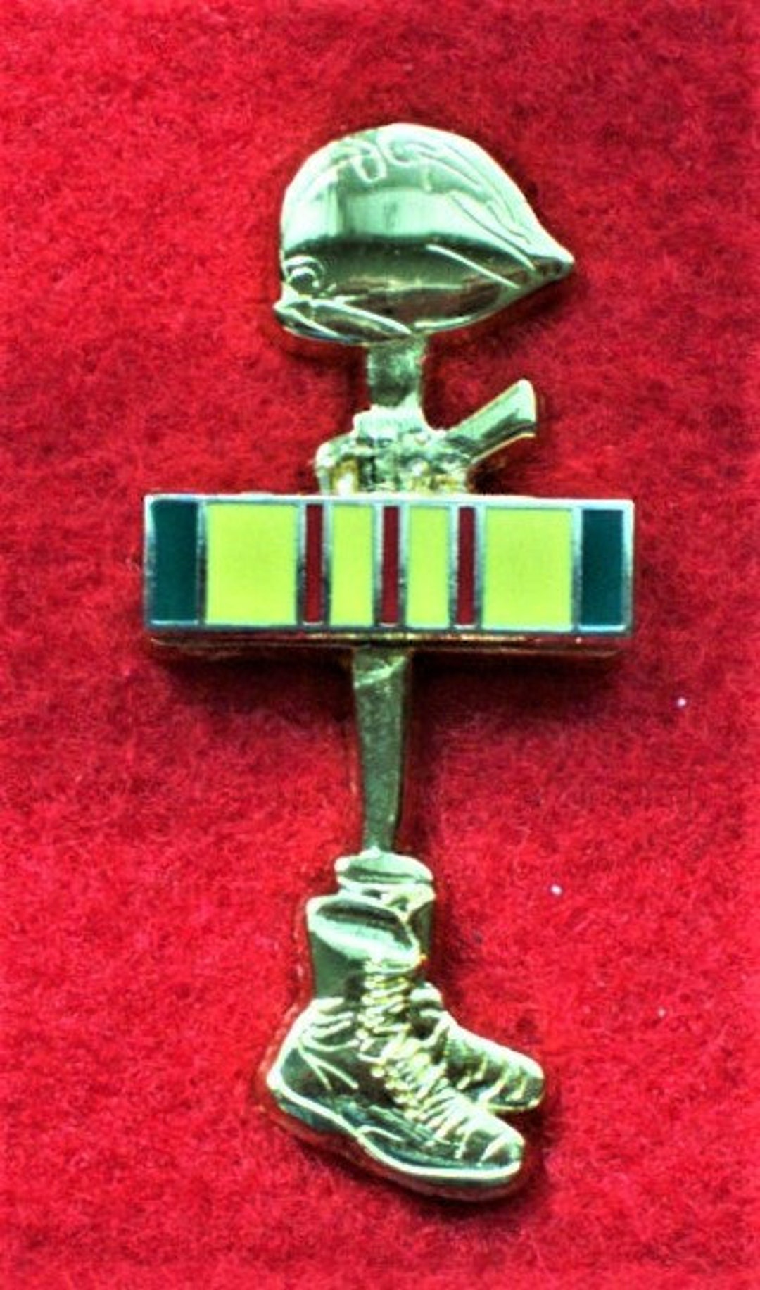 Vietnam Veteran Battlefield Cross Pin Vietnam Service Ribbon - Etsy