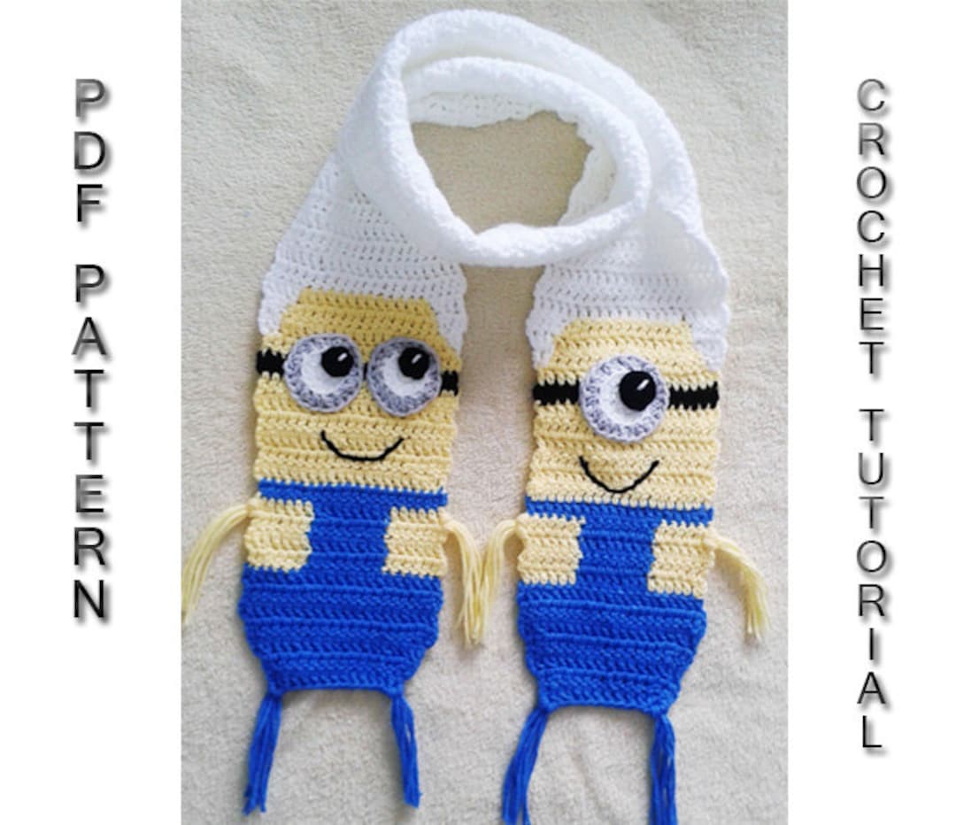 Minion Scarf PATTERN /funny Crochet Scarf Inspired by Minions / DIY ...