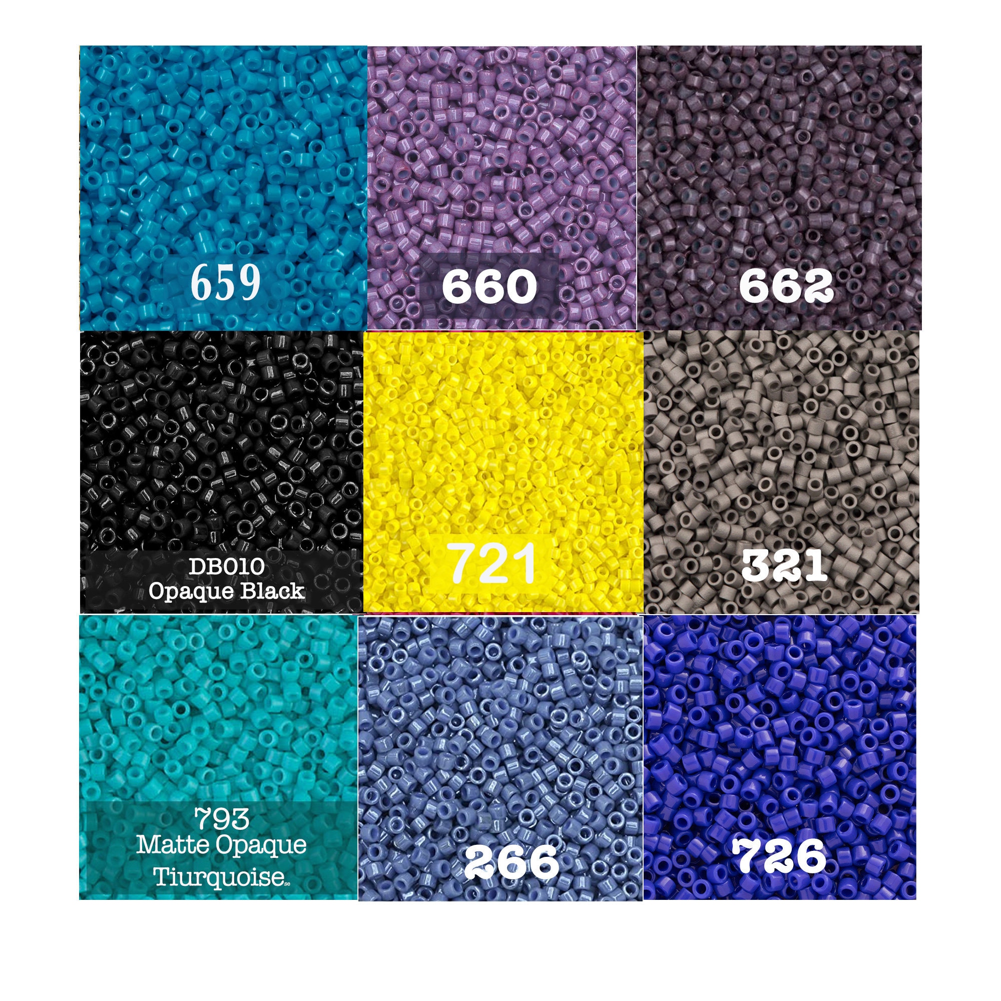 Miyuki Delica 11/0 Japanese Glass Seed Beads, Opaque, Luster/ceylon ...