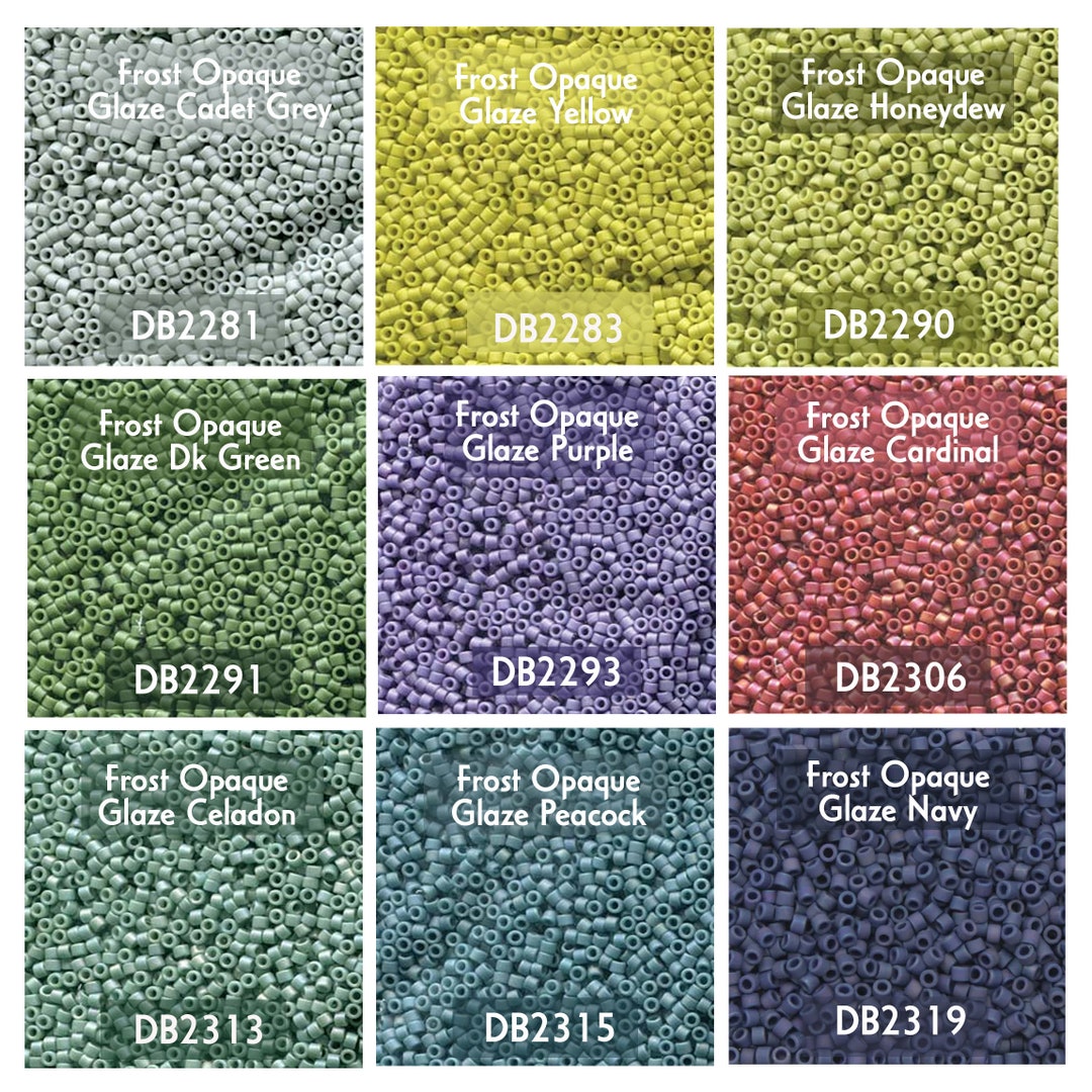 Miyuki Delica 11/0 Japanese Glass Seed Beads, Opaque, Luster/ceylon ...