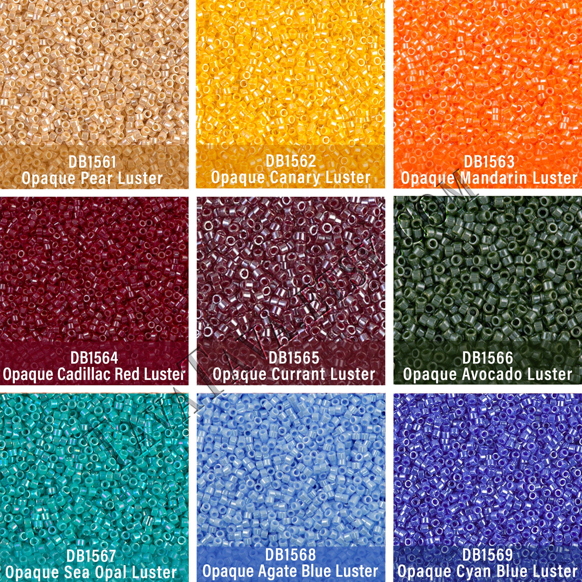 Miyuki Delica 11/0 Japanese Glass Seed Beads, Opaque, Luster/ceylon ...