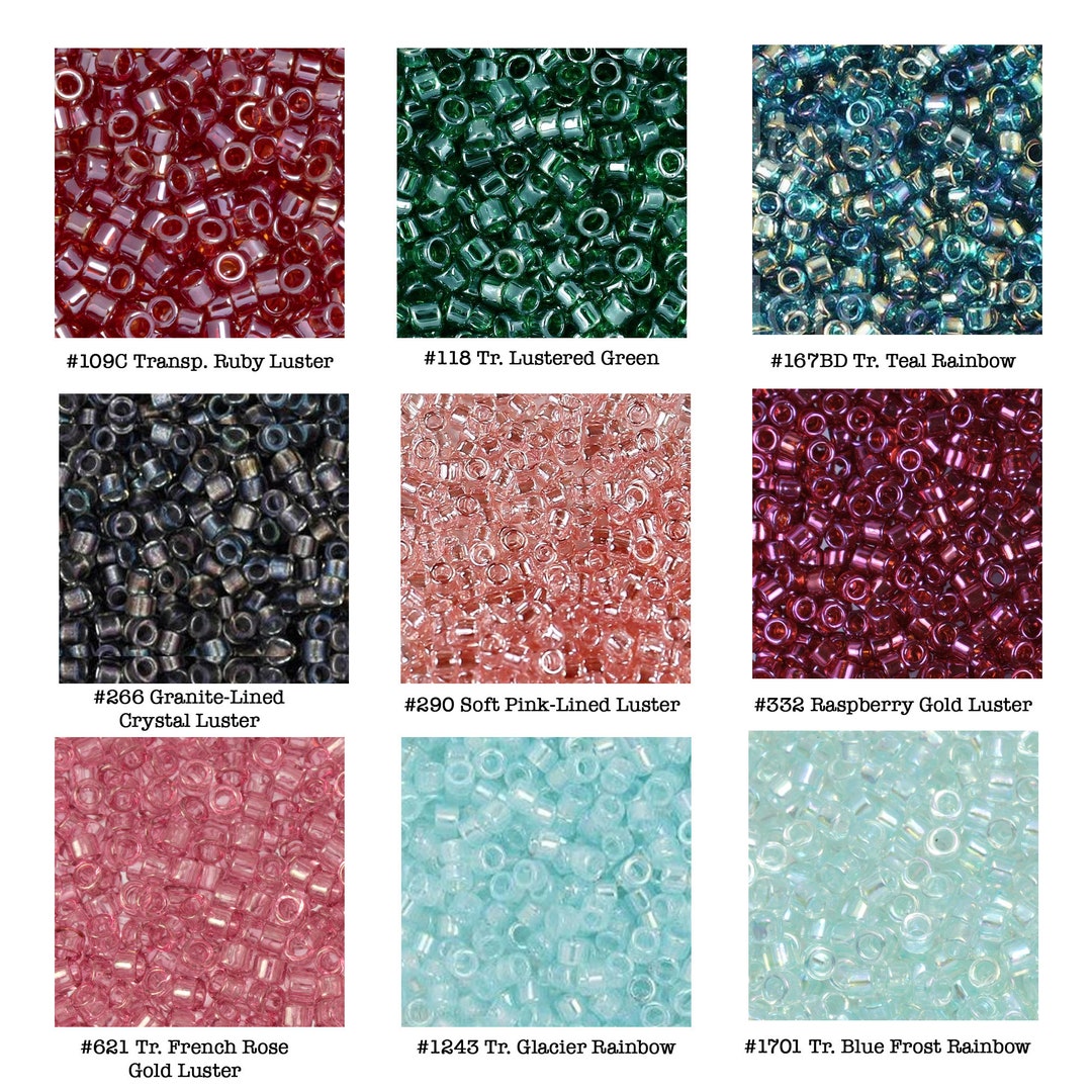 TOHO Treasure Seed Beads (similar to Delicas), 2.5" Tube - Choose Color ...