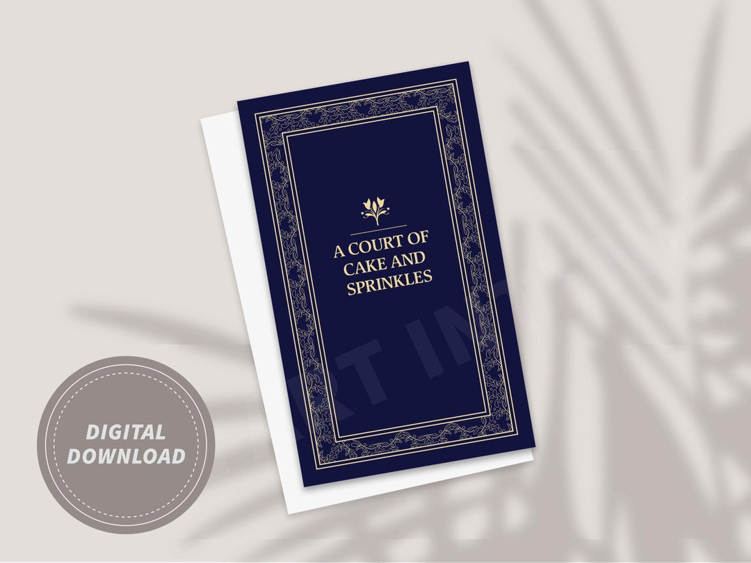 ACOTAR Printable Blue "a Court Of" Book-themed Birthday Card With ...