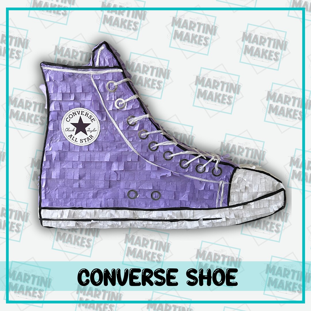 Lavender Converse Shoe Inspired Pinata New Size: (proportional to ...