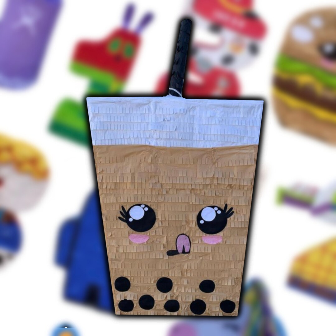 Cute Milk Tea Boba Pinata New Size: (proportional to 24inx18inx8in) - Etsy