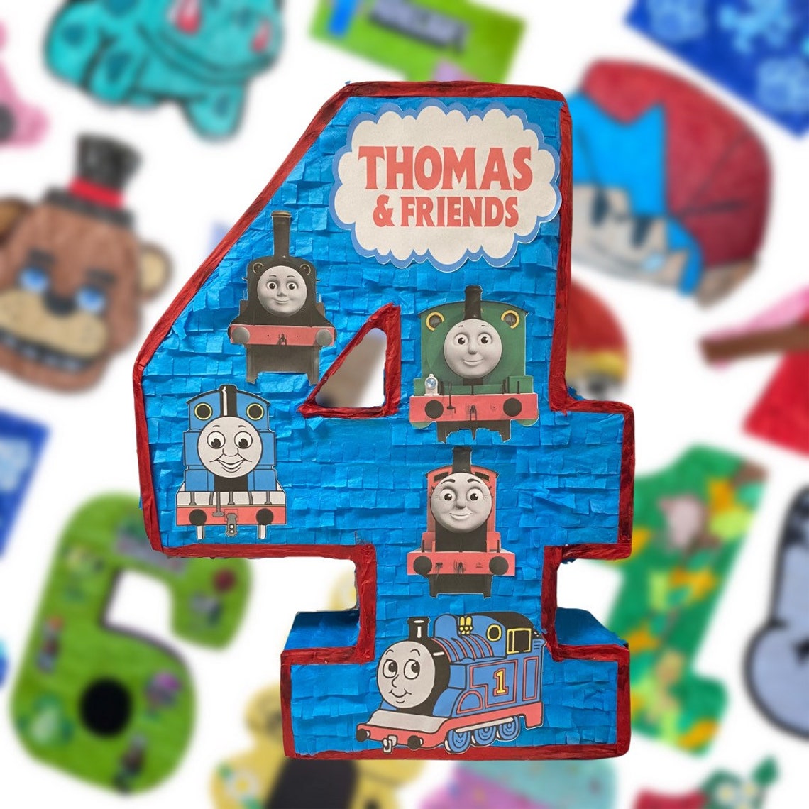 Thomas and Friend Inspired Any Number Custom Pinata 23 in L X - Etsy
