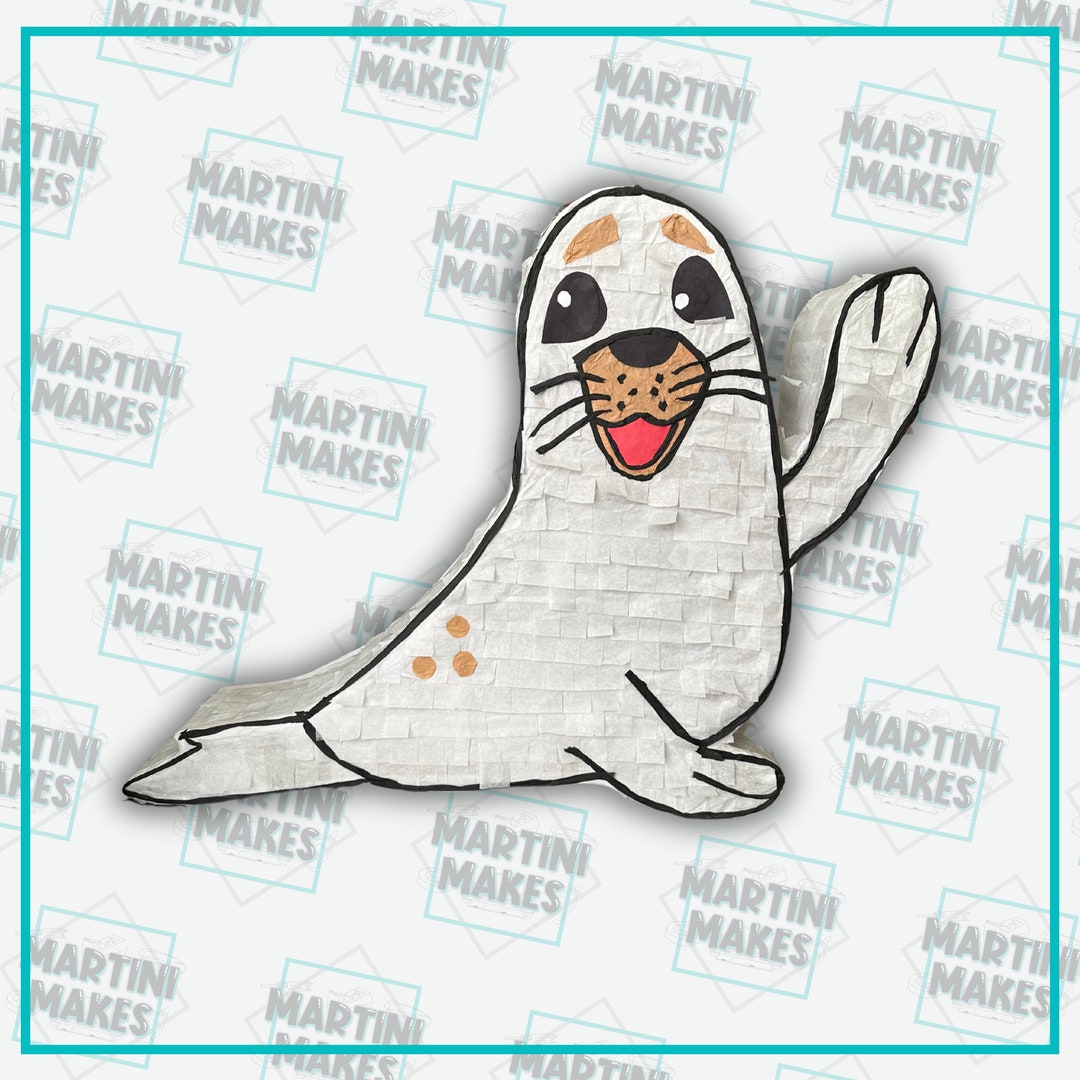 Cute White Seal Pup Pinata (24x16x4) - Etsy
