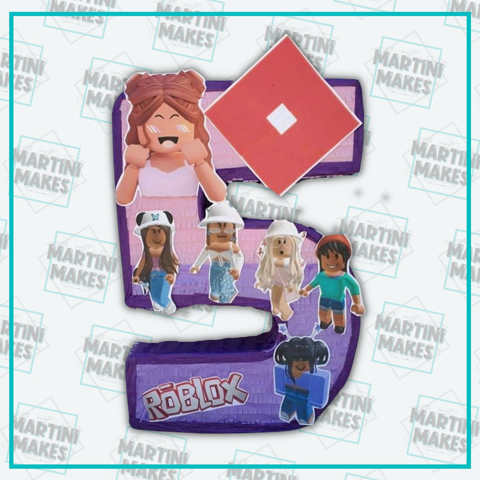 Roblox Inspired Girl Pinata (24in X 18 in X 4 In) - Etsy