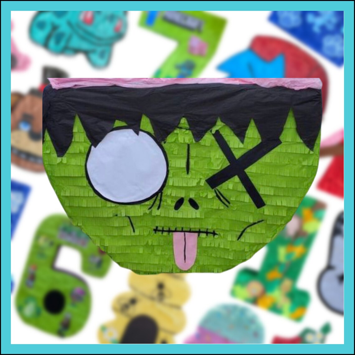 Halloween Frankenstein Cute Pinata Head 27 in X 24 in X 4 In | Etsy