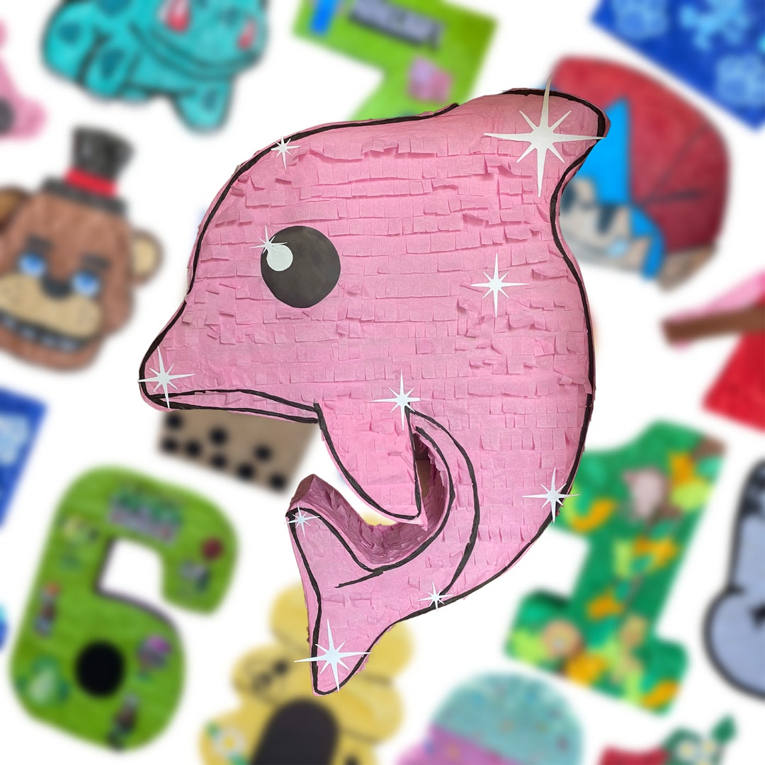 Pink Dolphin Cute Girl Pinata (24 in X 17 in X 4 In) - Etsy