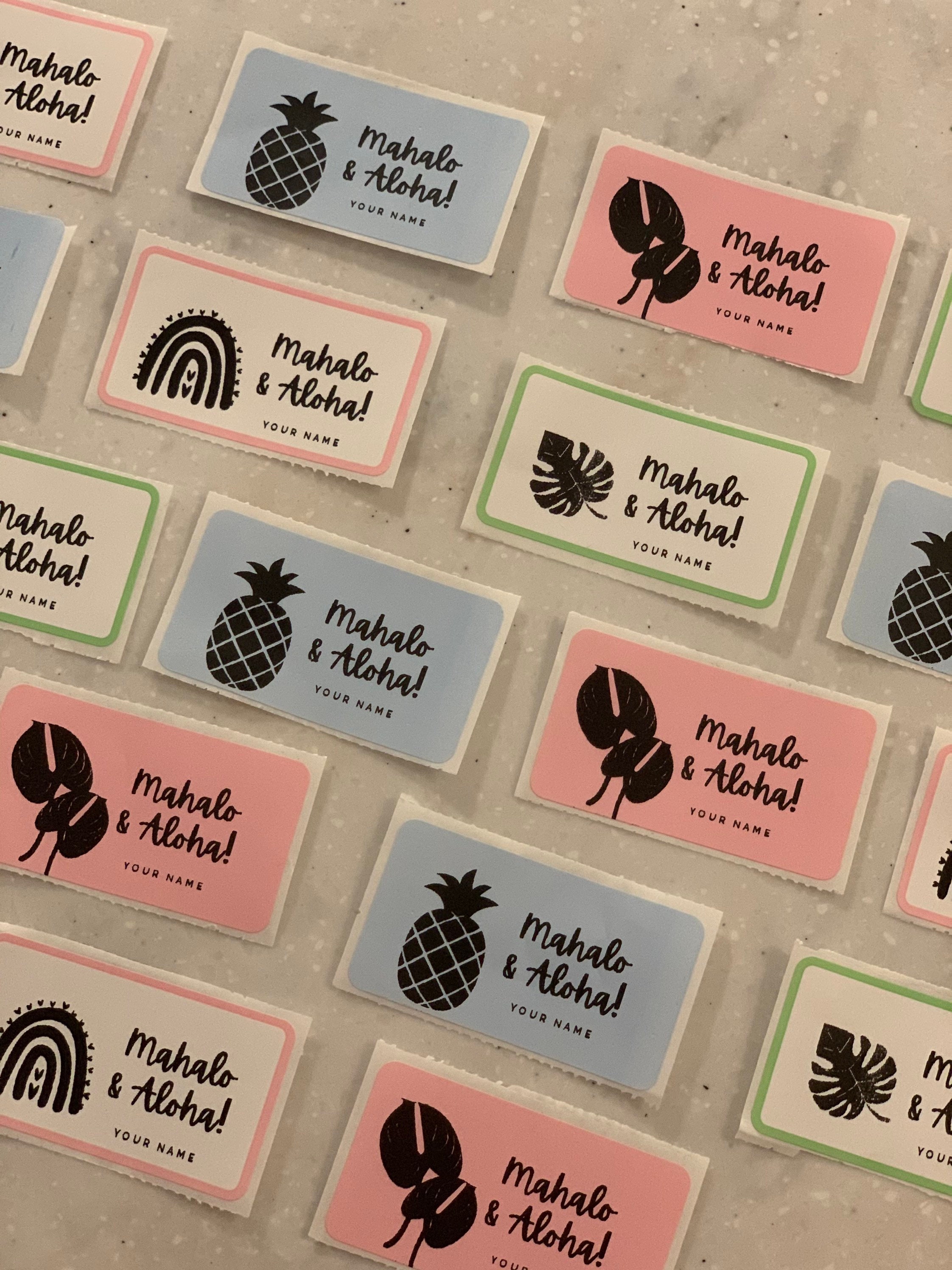 Mahalo & Aloha Stickers - Etsy