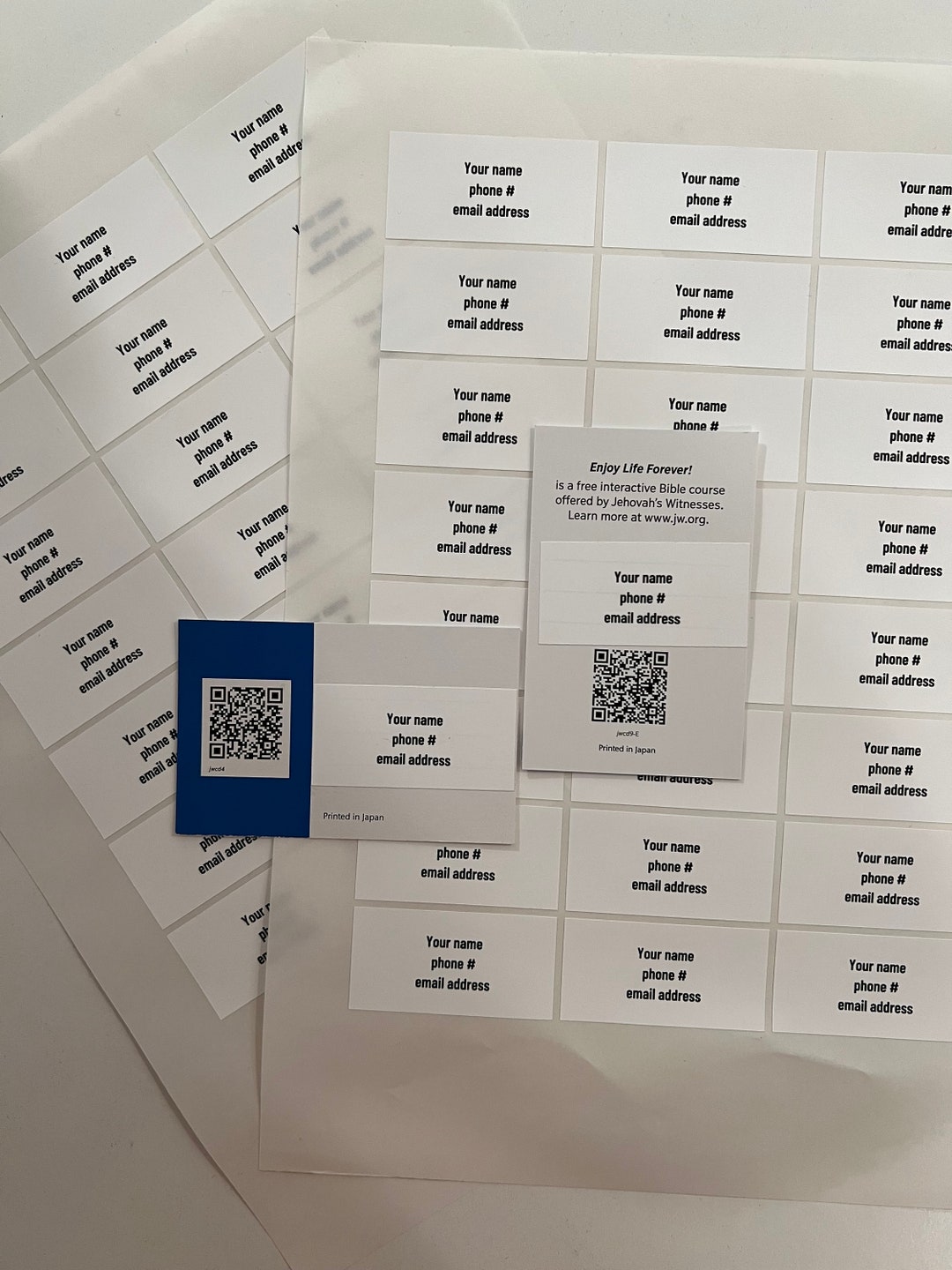 Contact Card Stickers | Contact Labels | JW Card | Field Ministry ...