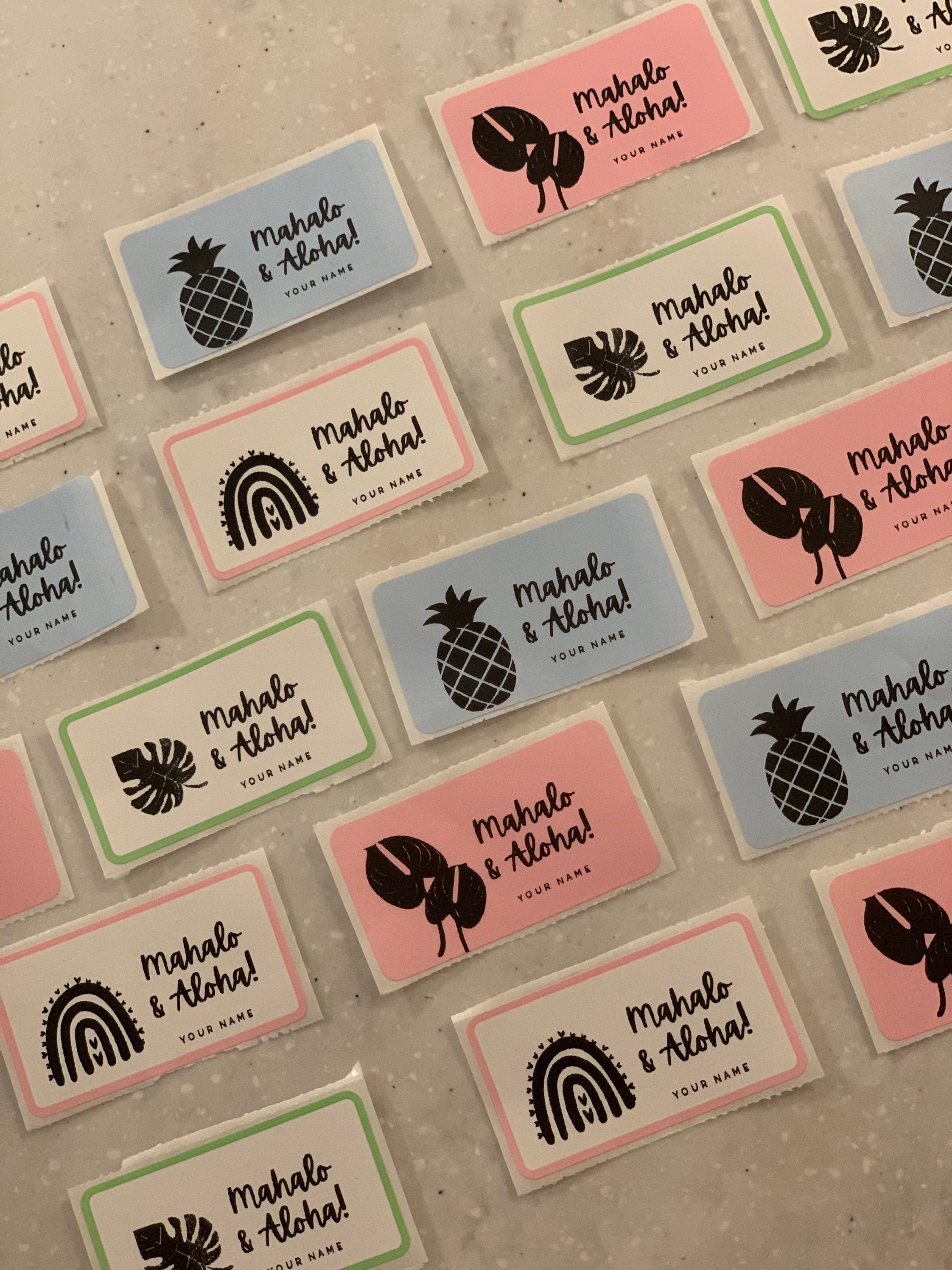 Mahalo & Aloha Stickers - Etsy