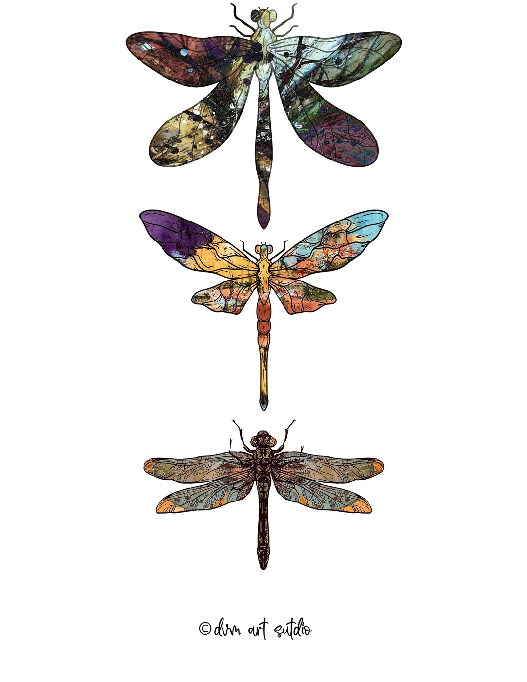 Printable Paper Dragonflies for Paper Crafts, Ephemera, Journal ...