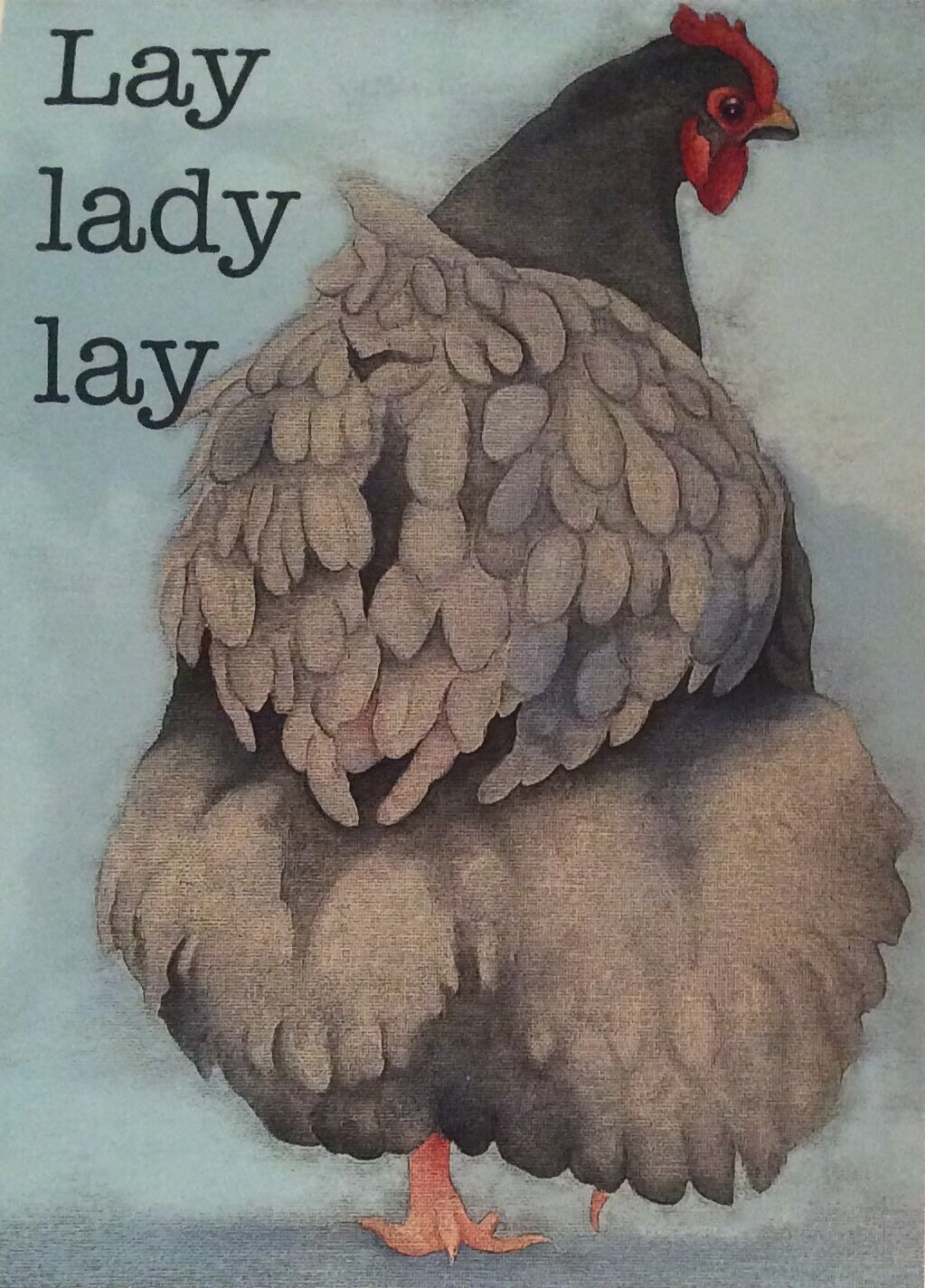 Blue Orpington Chicken Painting, Poster Style, Fun, Gift, Print, Art - Etsy