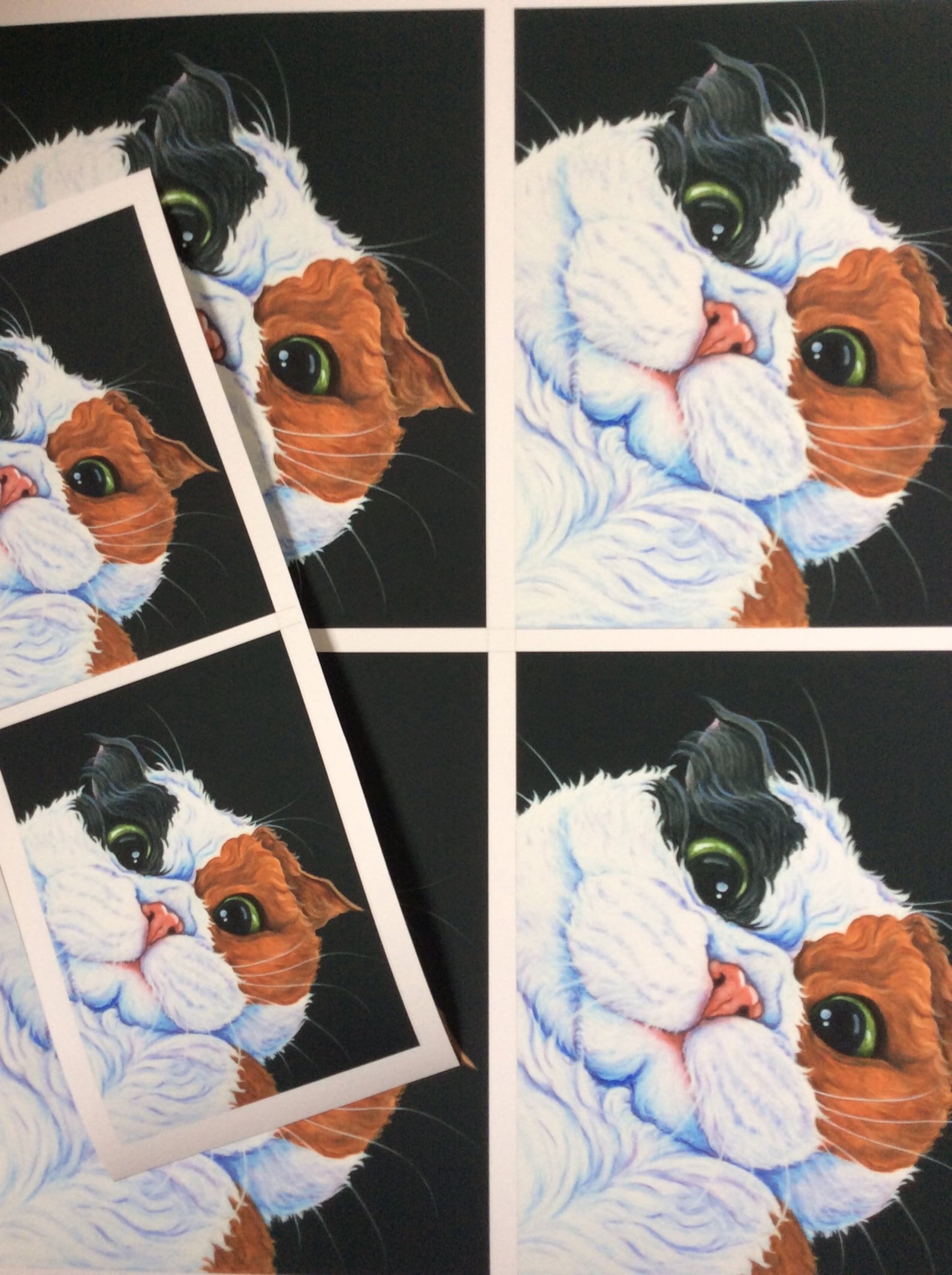 Calico cat print painting gift art picture | Etsy