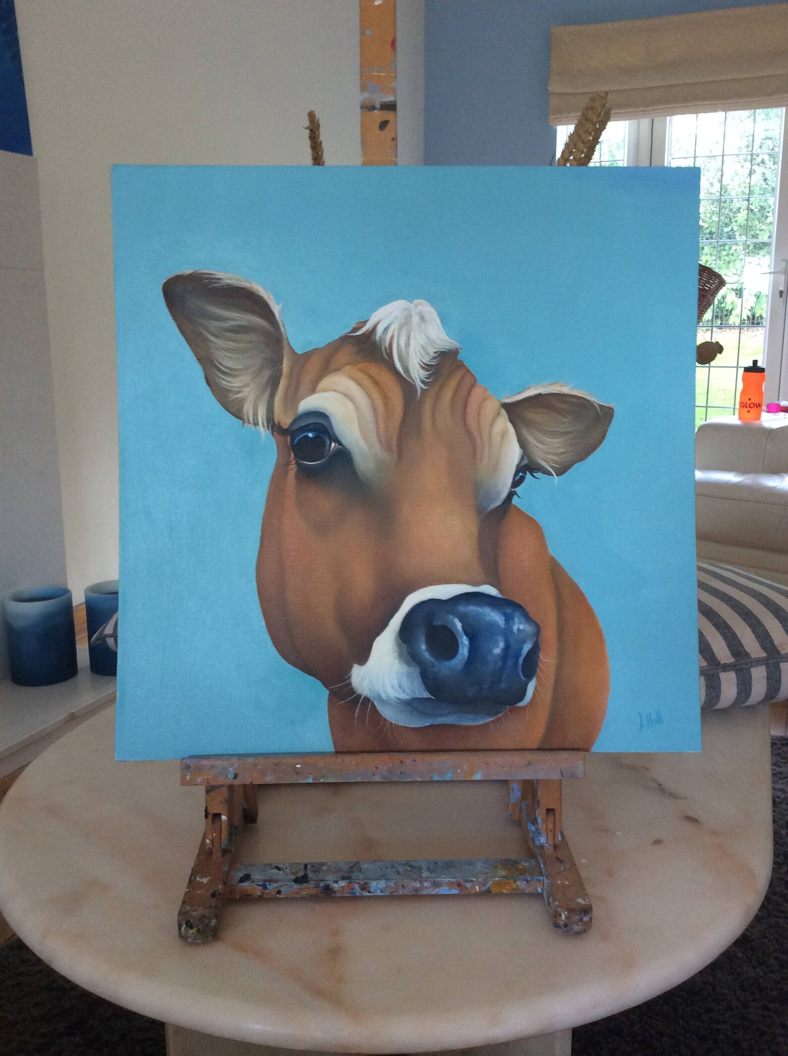 Jersey Cow Oil Painting Original Picture Art Gift | Etsy