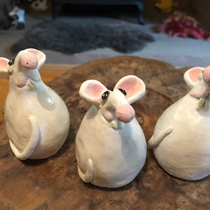 Sculpture Ceramic Mouse, Rat,handmade Mice, Artisan, Pottery, Gift, Art ...