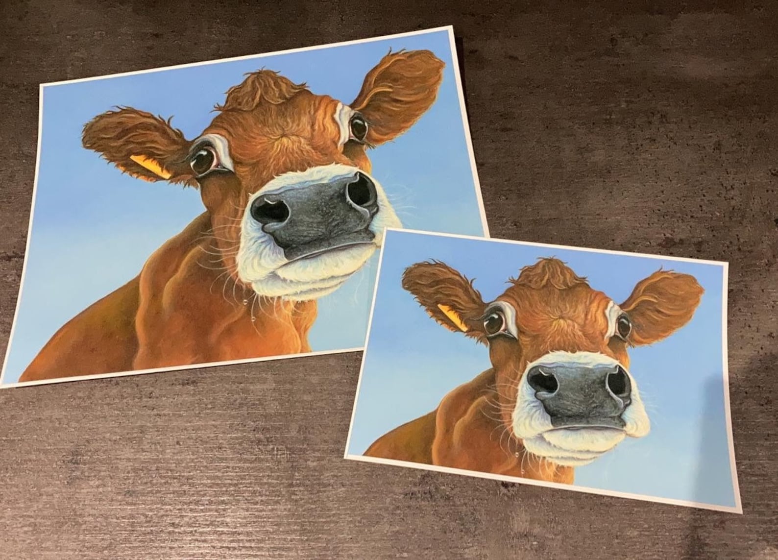 Jersey Cow Prints Painting Gift Art Picture - Etsy UK