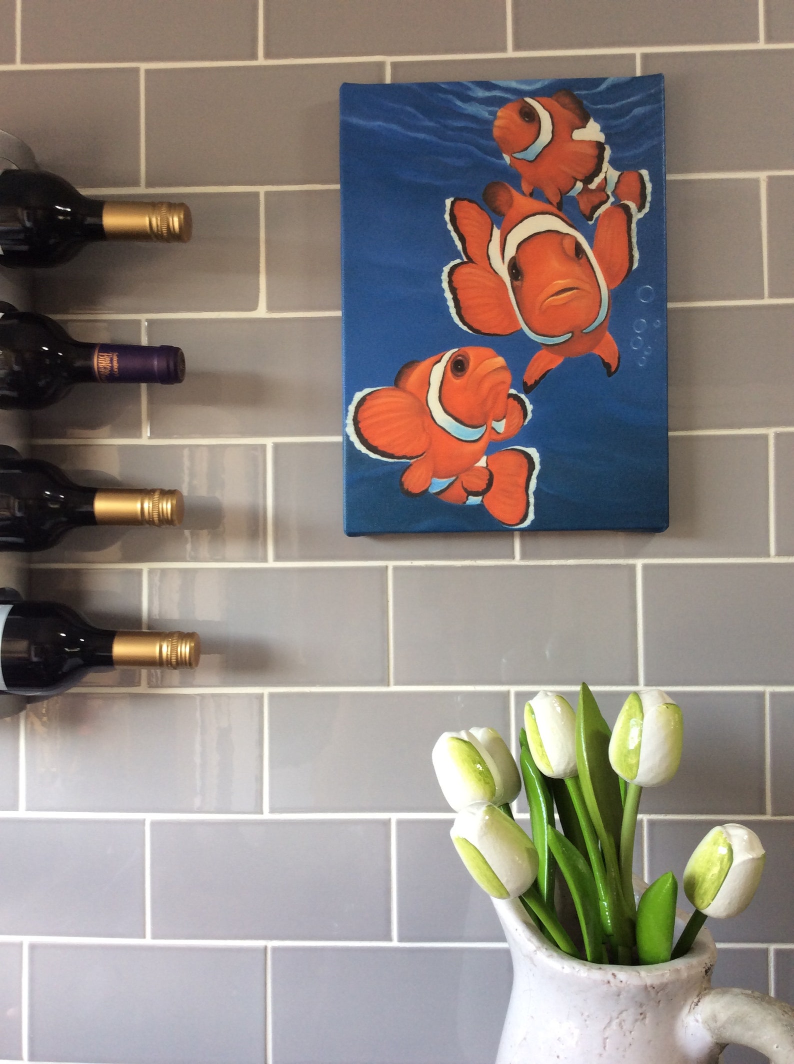 Clown Fish Canvas Print Tropical Fish Painting Art Gift - Etsy UK