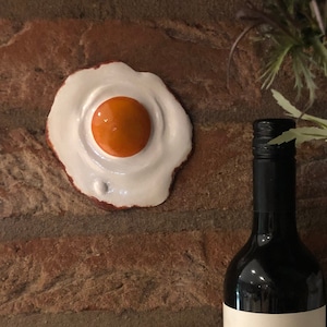 Sculpture, Ceramic Fried Egg, Handmade, Artisan, Pottery, Gift, Food ...