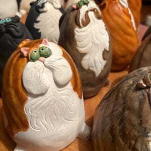 Ceramic Cat Sculpture, Handmade, Artisan, Pottery, Art, Cat Lover Gift ...