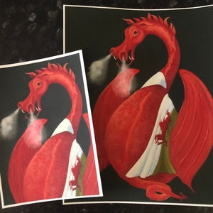 Welsh Dragon Prints, Painting, Welsh Art, Picture, Gift - Etsy UK