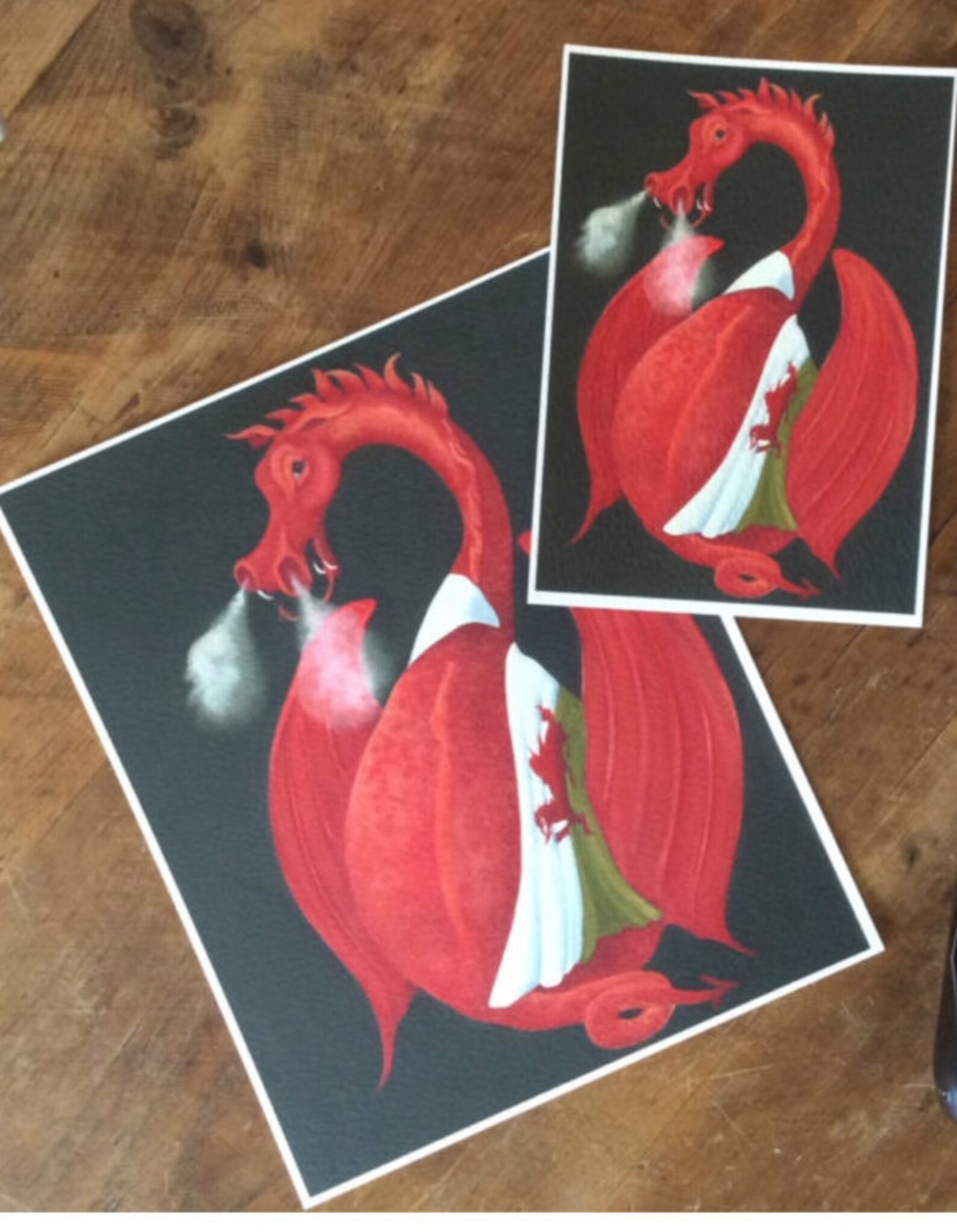 Welsh Dragon Prints Painting Welsh Art Picture Gift - Etsy UK