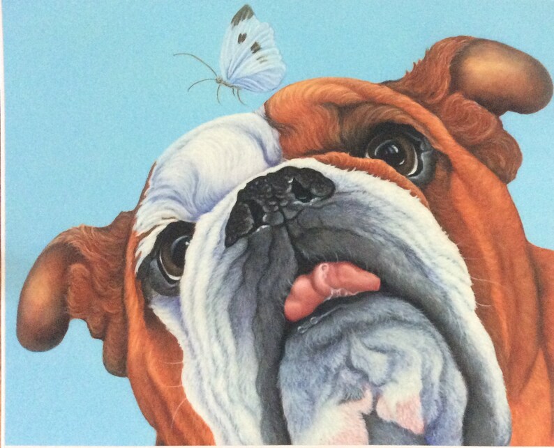 British Bulldog Print Painting Gift Art Picture Poster - Etsy UK