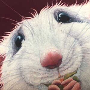 White Rat Print, Painting, Gift, Art, Picture, Poster - Etsy