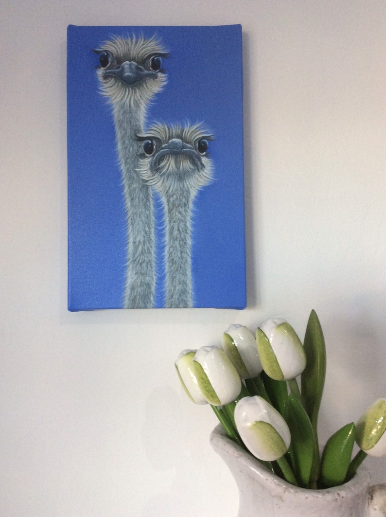Ostrich Painting on Canvas, Print, Gift, Art, Picture - Etsy