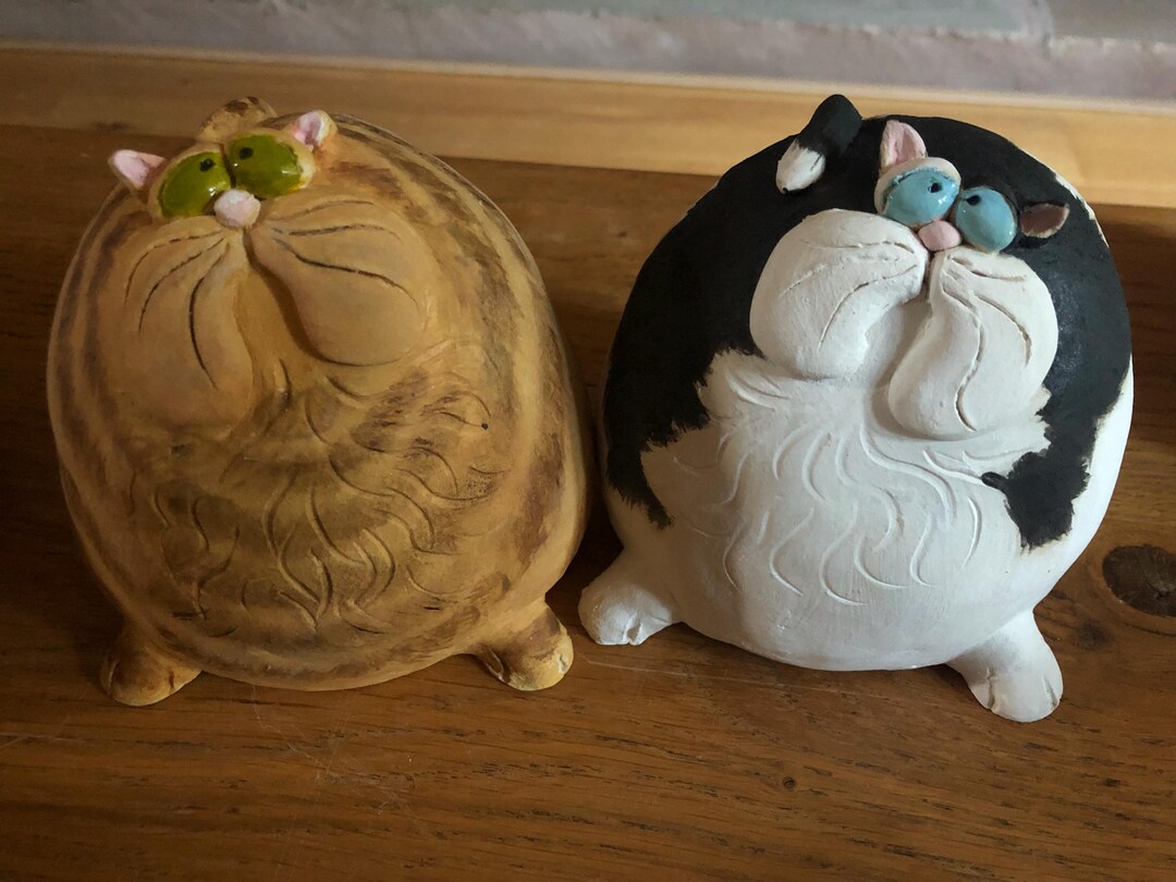 Ceramic Cat Sculpture, Handmade, Artisan, Pottery, Art, Cat Lover Gift ...