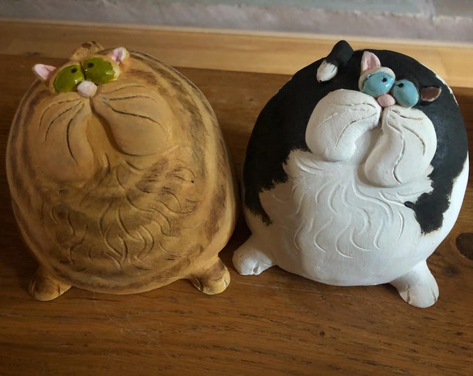 Ceramic Cat Sculpture, Handmade, Artisan, Pottery, Art, Cat Lover Gift ...