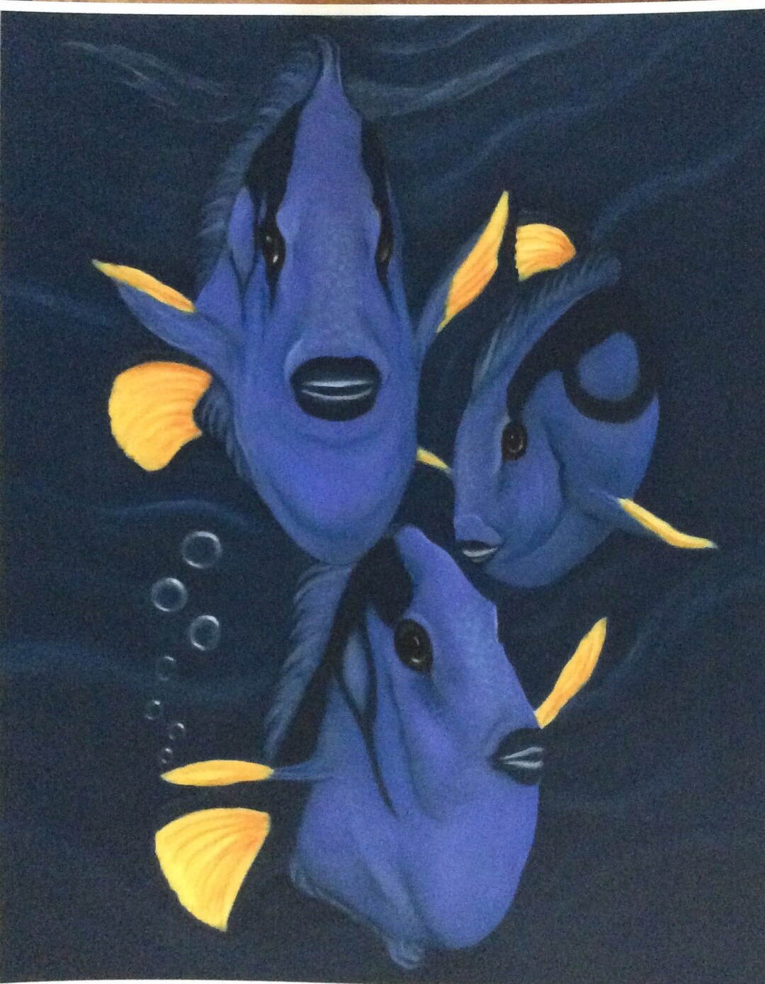Blue Tang Print, Tropical Fish, Painting, Gift, Art, Picture - Etsy UK