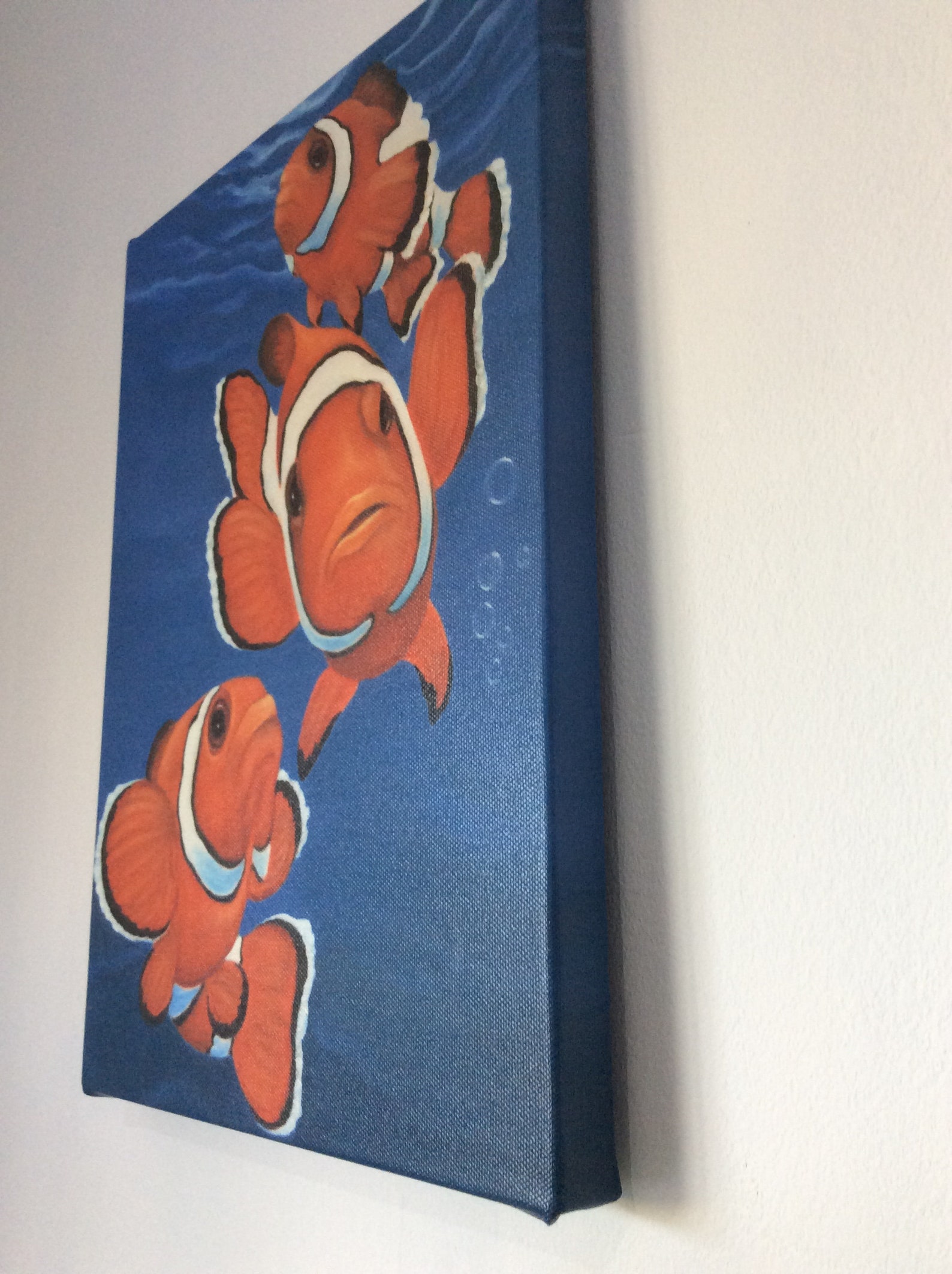 Clown Fish Canvas Print Tropical Fish Painting Art Gift - Etsy UK