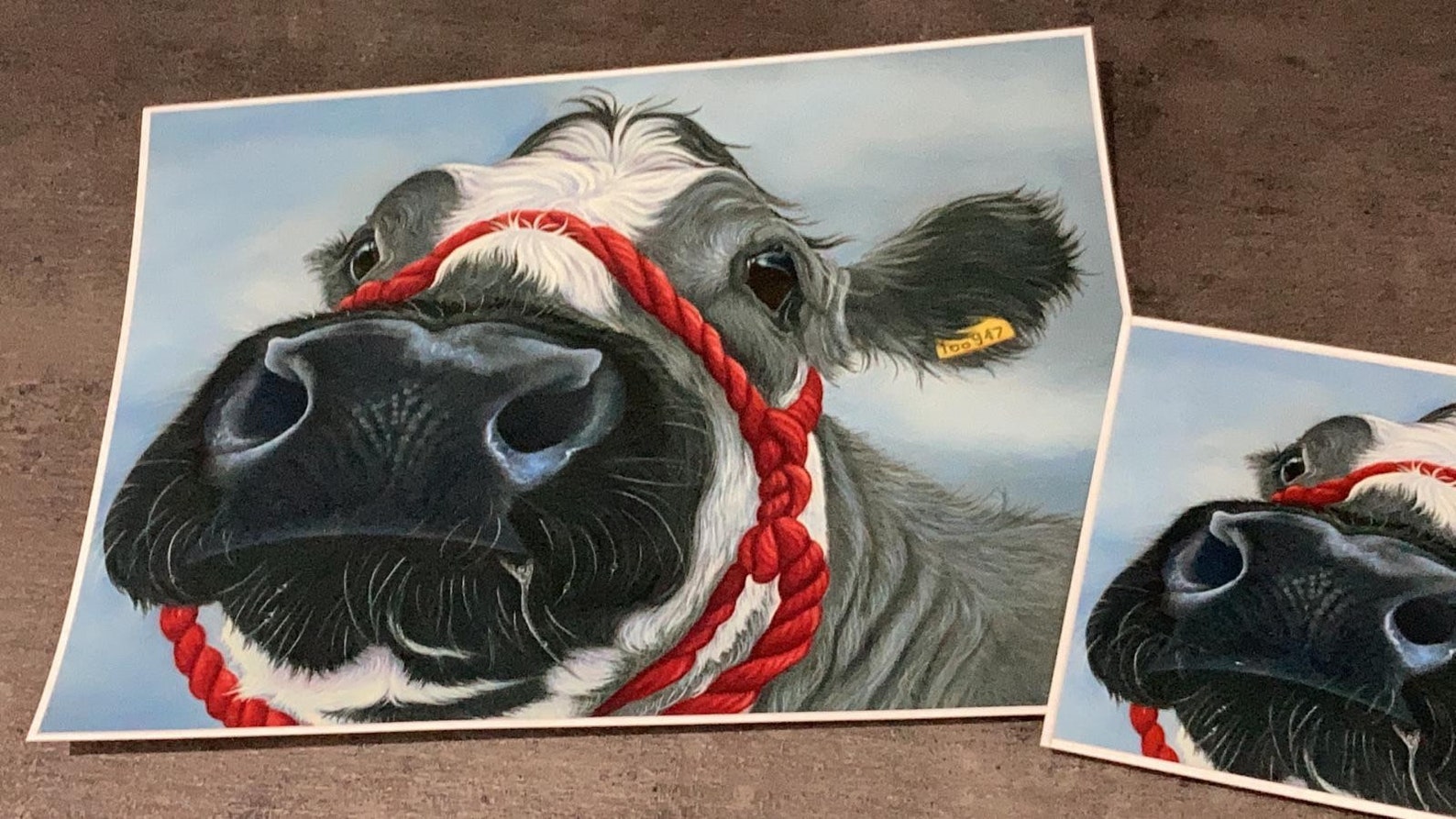 Cow Print Painting Art Picture Gift | Etsy UK