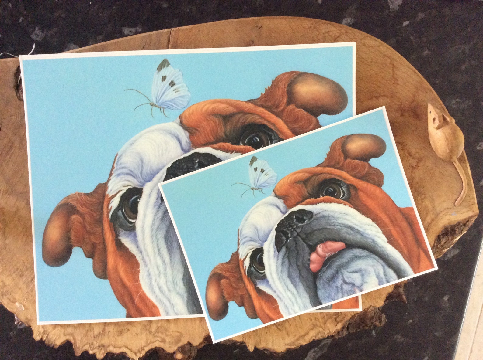 British Bulldog Print Painting Gift Art Picture Poster - Etsy UK