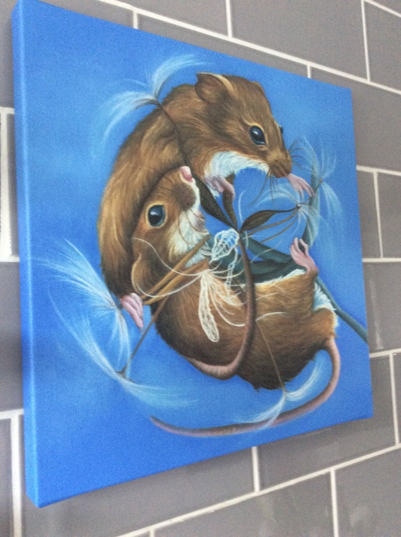 Harvest Mice Prints on Canvas Gift Art and Original Painting | Etsy