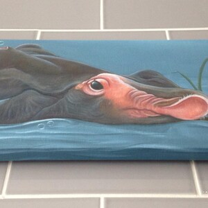 Hippopotamus Print on Canvas, Painting, Gift, Art, Picture - Etsy